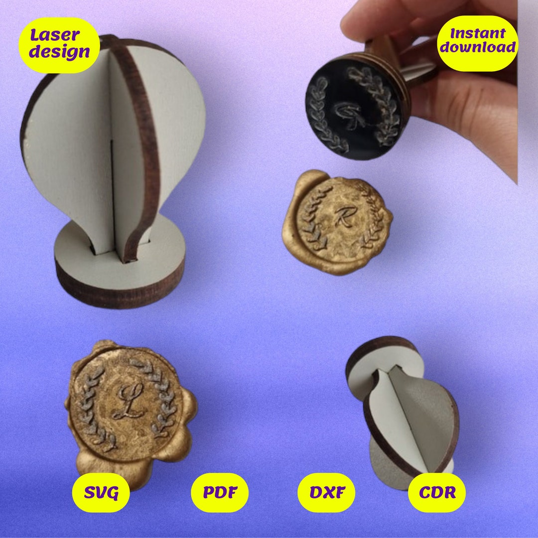 Stamp Handle With A-Z Stamps Design for Laser Cut,laser Files, Laser ...