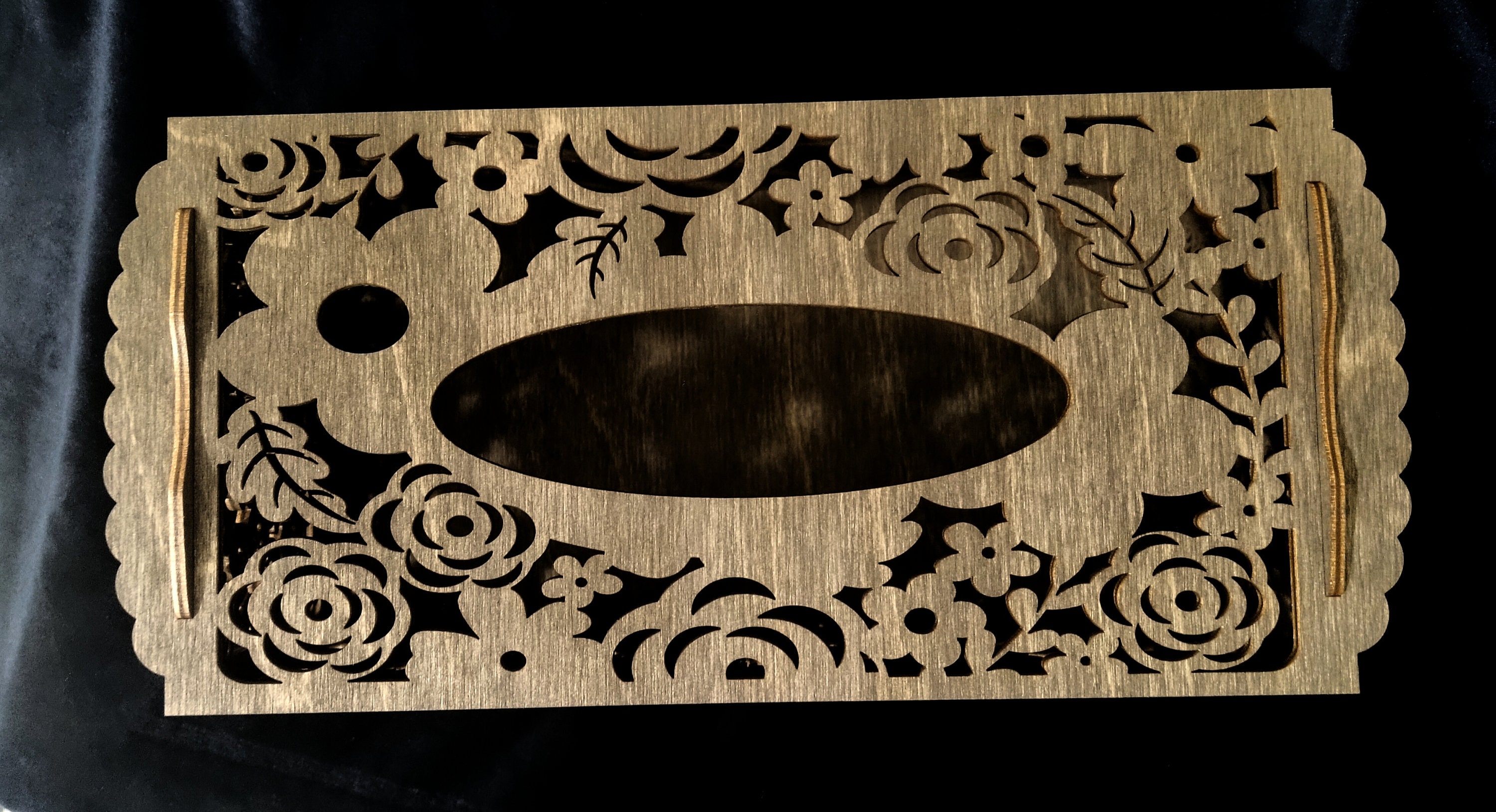 Floral Tissue Box Design for Laser Cut, Cnc, Digital Files, Cdr, Dxf ...