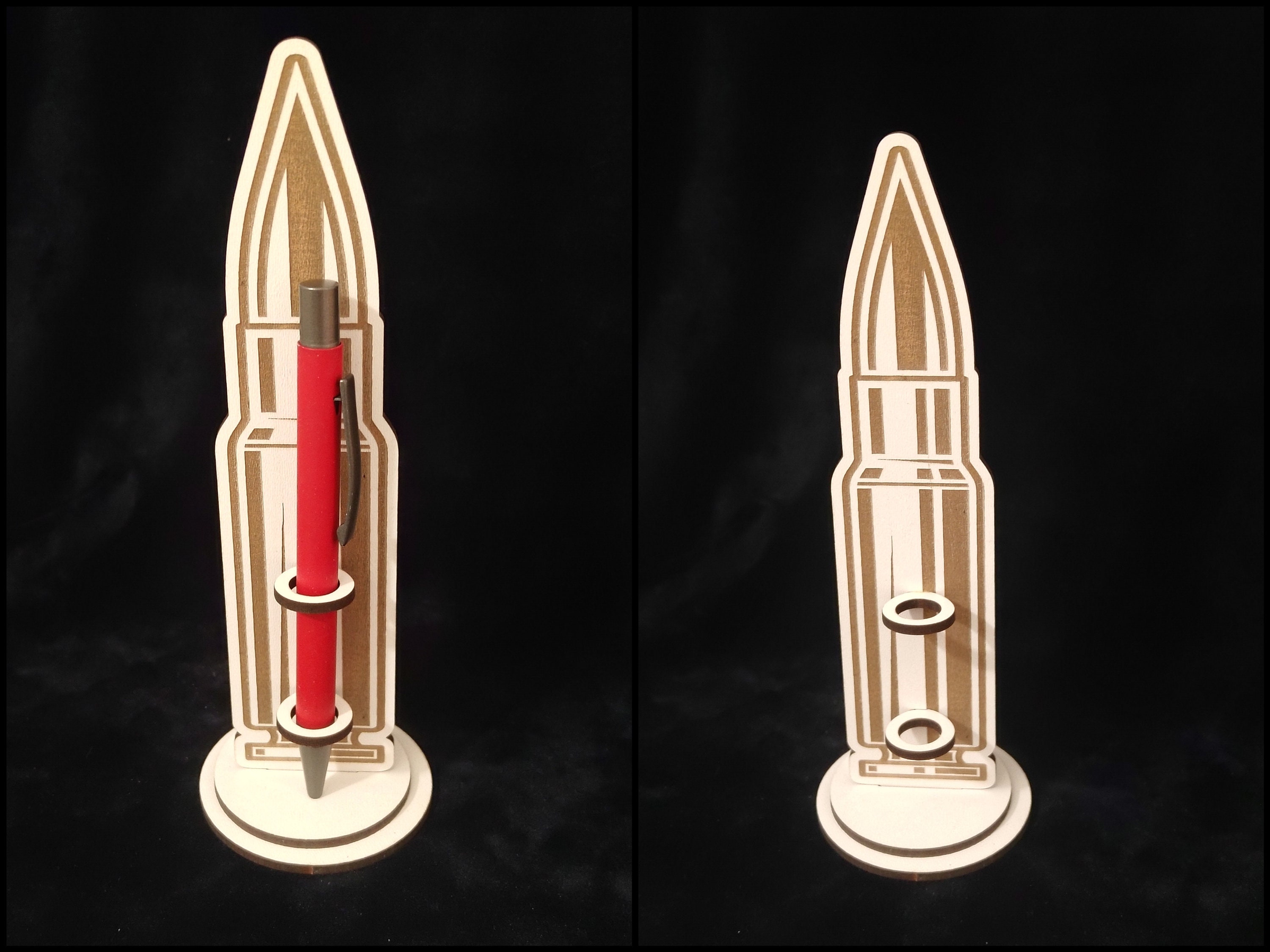 Bullet Shape Pen Stand Design for Laser Cut Digital Files - Etsy