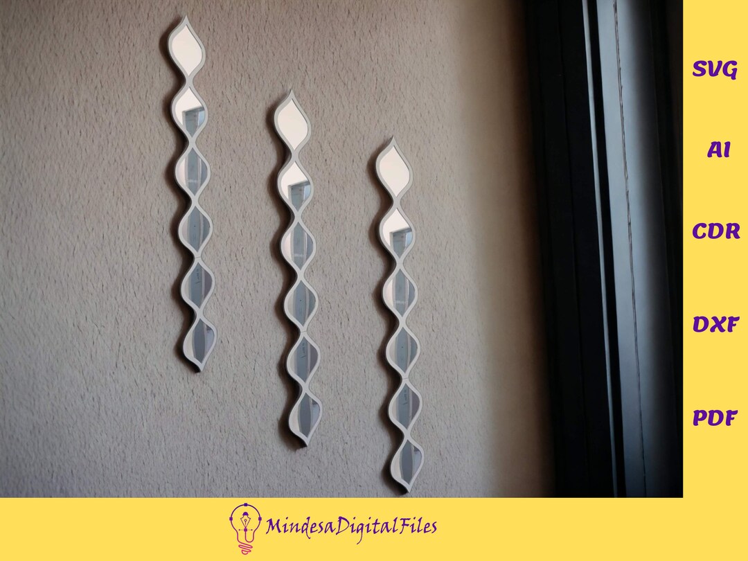 Layered Drops Wall Art Laser Cut Files (SVG, DXF, PDF) - Etsy