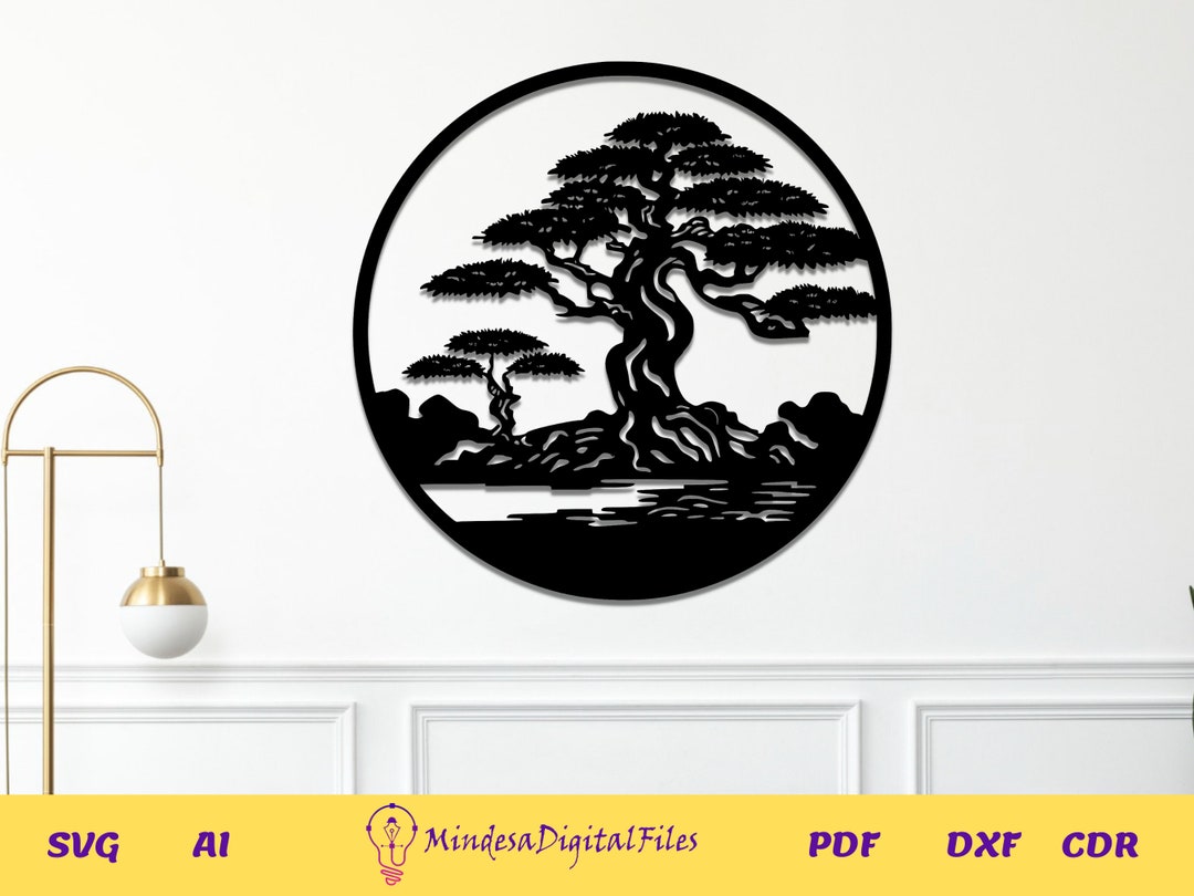 Bonsai Tree Wall Art Design for Laser Cut Cnc Laser - Etsy