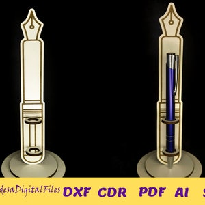 Pen Stand Design for Laser Cut, Digital Files, Cdr, Dxf, Ai, Svg,pdf - Etsy