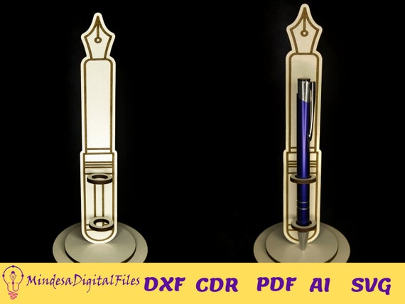 Pen Stand Design for Laser Cut Digital Files Cdr Dxf Ai - Etsy