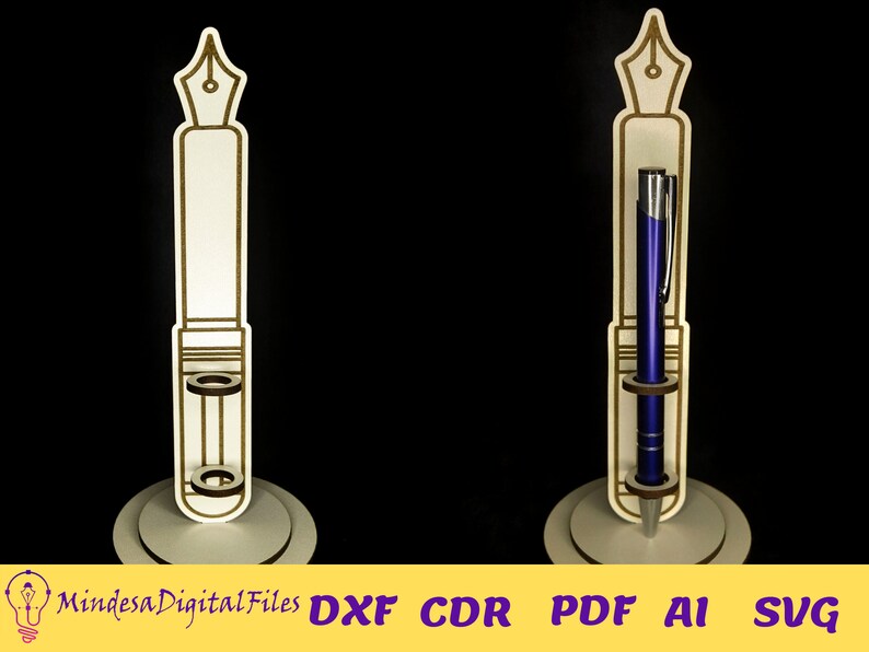 Pen Stand Design for Laser Cut Digital Files Cdr Dxf Ai - Etsy