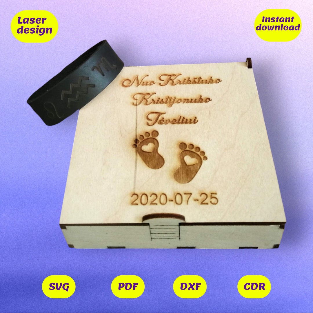 Small Box Design for Laser Cut, Cnc, Digital Files, Cdr, Dxf, Ai, Svg ...