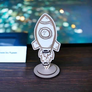 Rocket Shape Pen Stand Design for Laser Cut, Digital Files, Cdr, Dxf ...