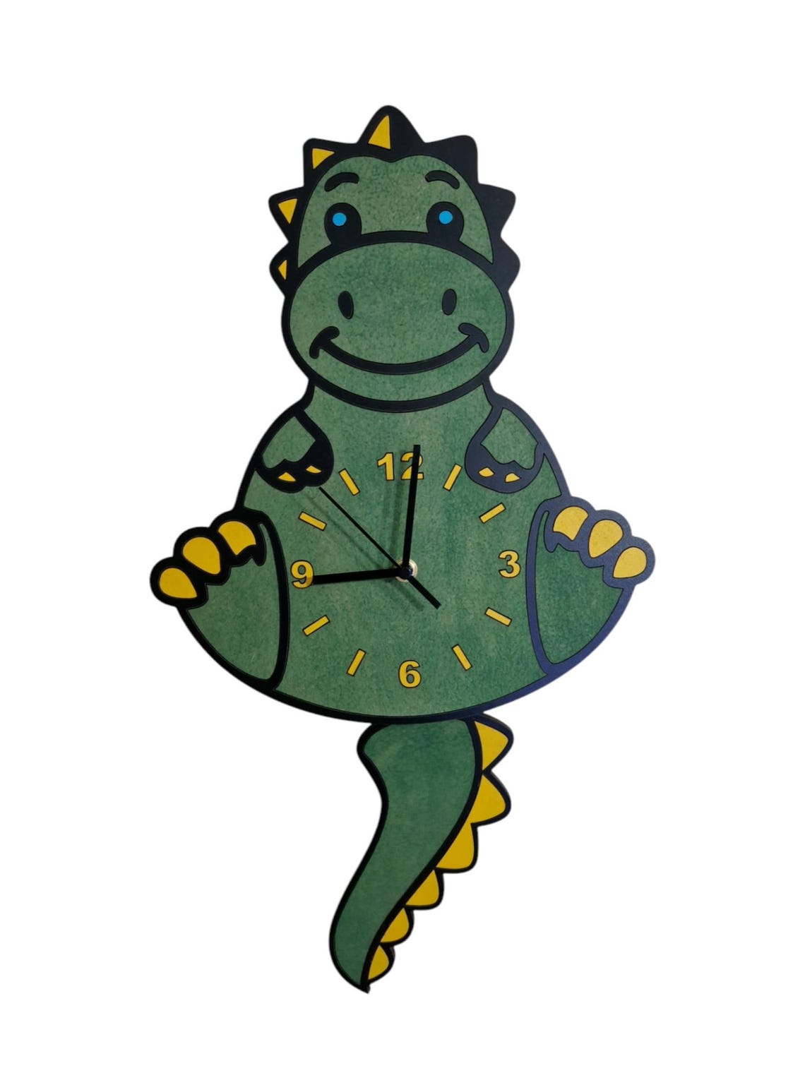 Moving Tail Laser Cut Files Svg, Dino Clock, Wall Art Laser Files ...