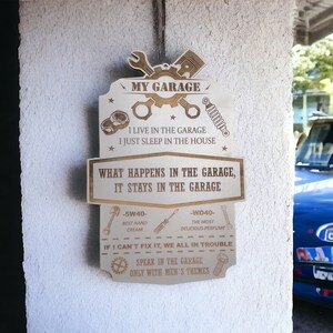 Garage Sign Design for Laser Cut,laser File, Svg File,valentine File ...