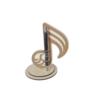 Music Note Shape Pen Stand Design for Laser Cut, Digital Files, Cdr ...