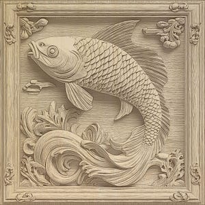 3D Laser Engrave Fish PNG, 3D Illusion, Laser Ready , Laser Burn File ...