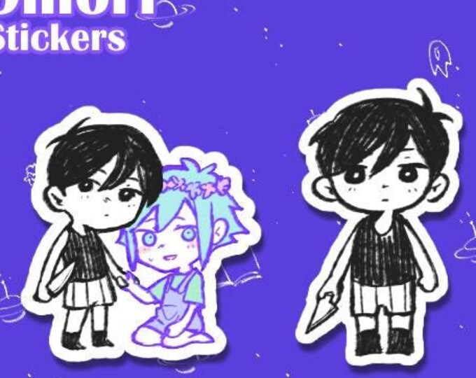 Chibi Omori and Basil Stickers - Etsy