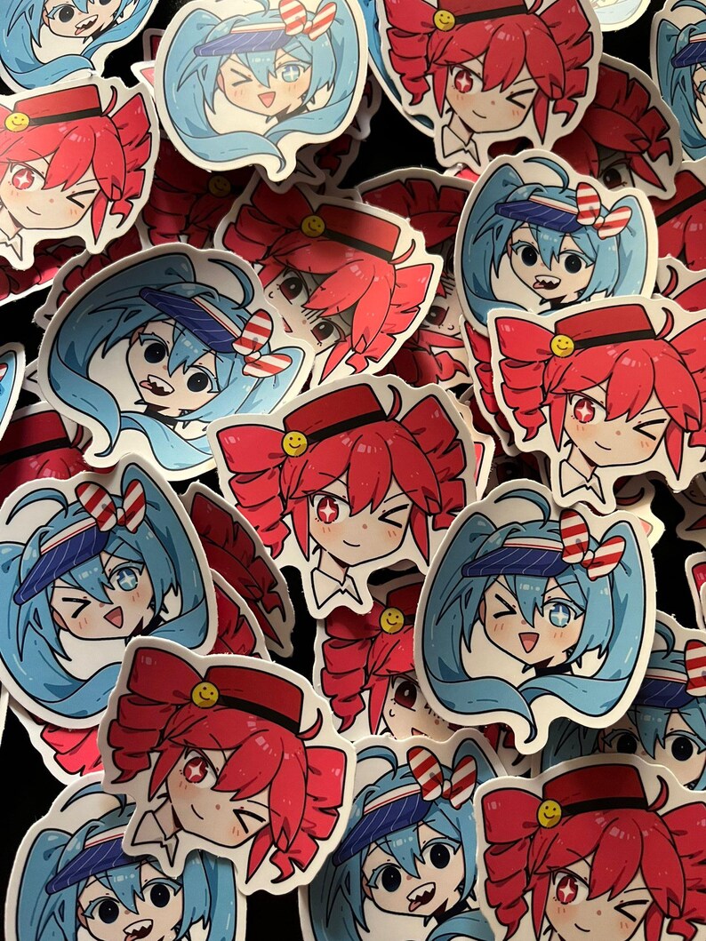 Vocaloid Stickers Hatsune Miku & Kasane Teto Mesmerizer - Etsy