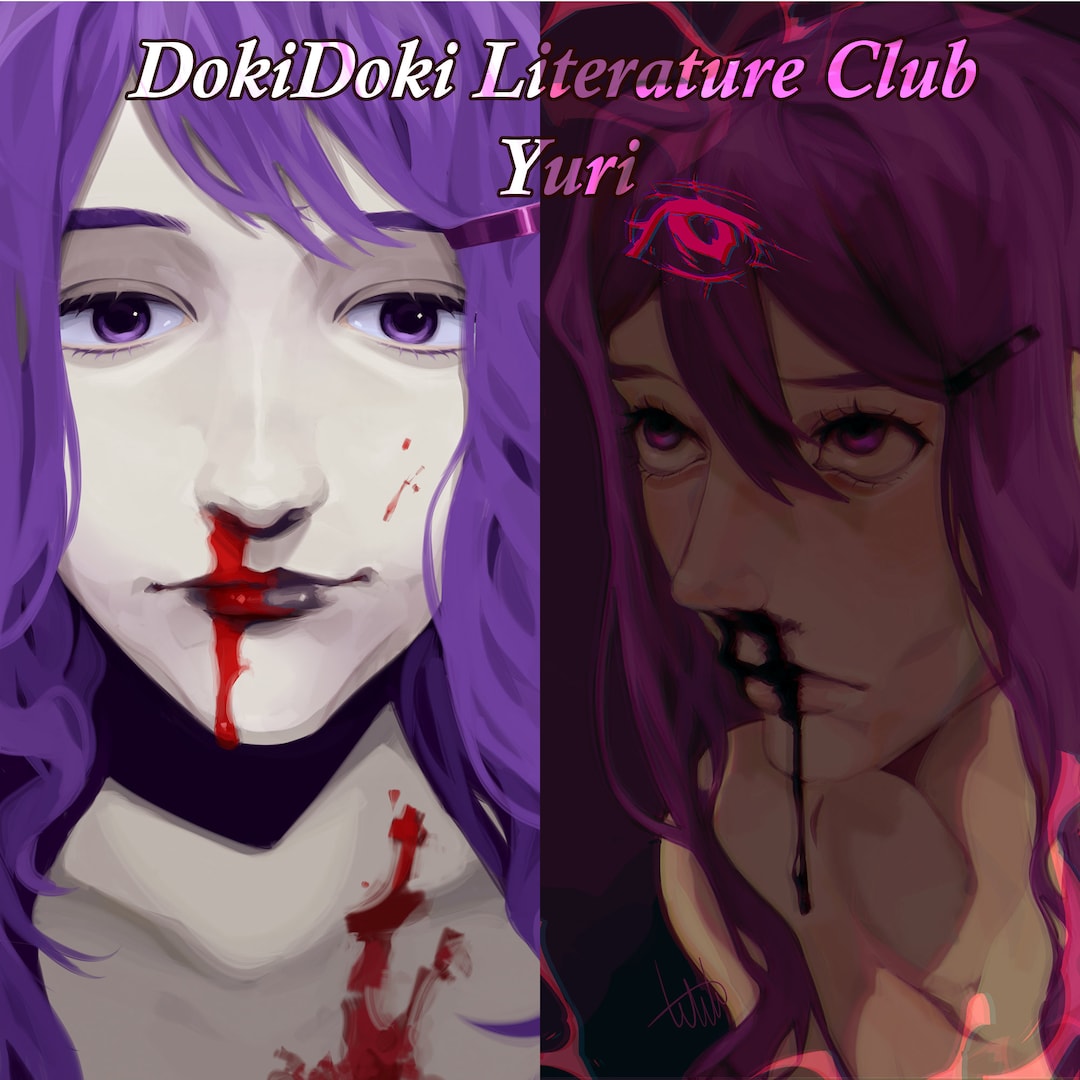 Doki Doki Literature Club Yuri Portraits Print - Etsy