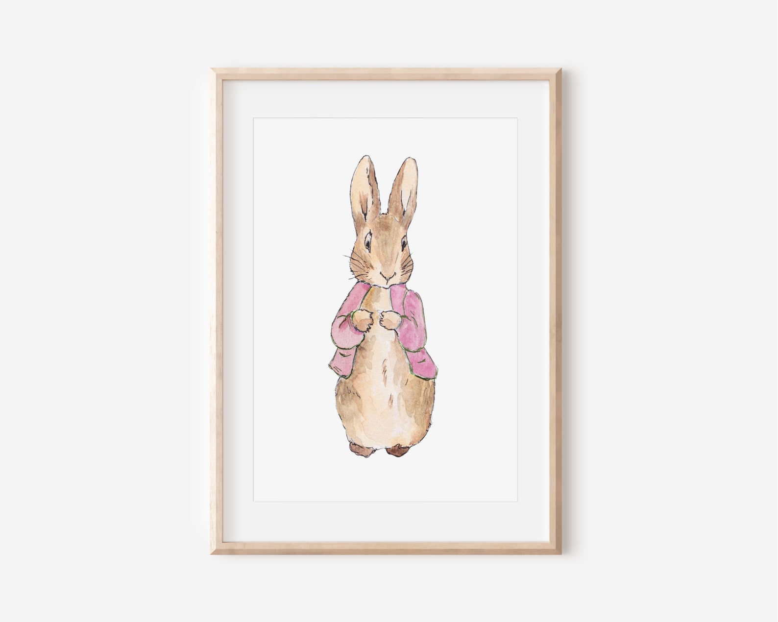 Watercolor Peter Rabbit Nursery Prints Baby Initial Print - Etsy