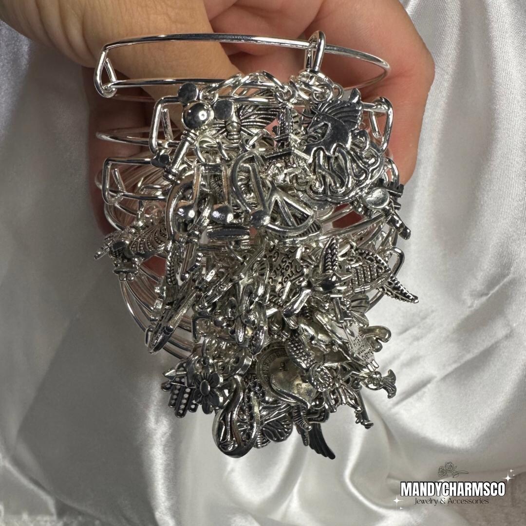 Silver Charm Bangles, Stainless Steel, Silver Bangles, Fancy Bangles ...