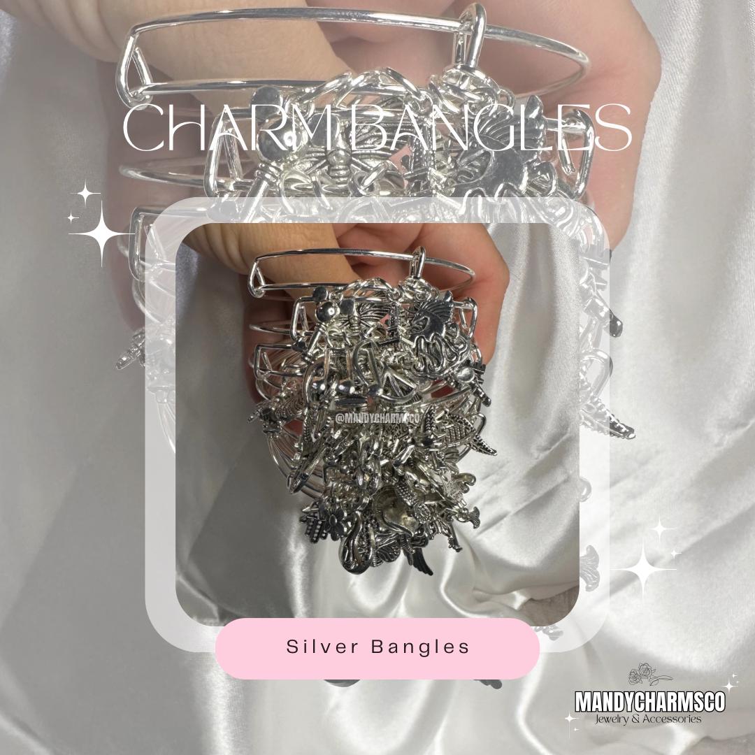 Silver Charm Bangles, Stainless Steel, Silver Bangles, Fancy Bangles ...