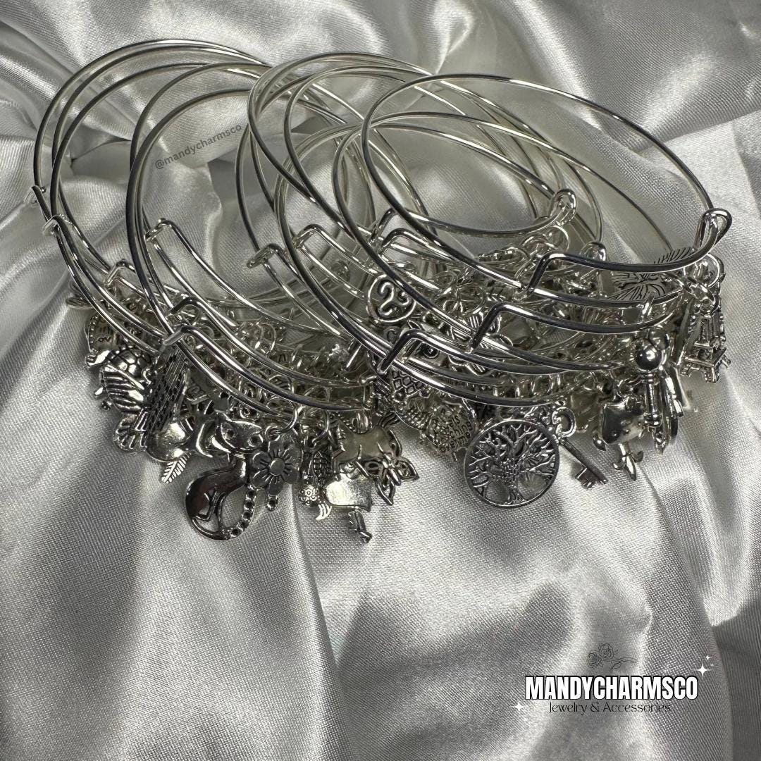 Silver Charm Bangles, Stainless Steel, Silver Bangles, Fancy Bangles ...