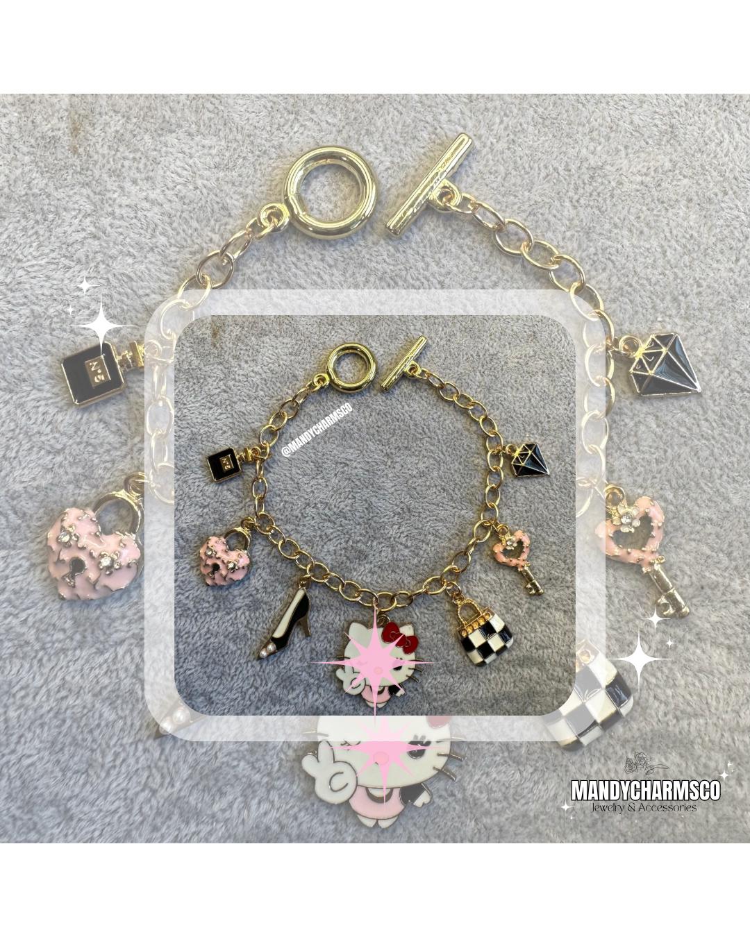 Character Chain Link Bracelet for Women, Stainless Steel, 18k Gold ...