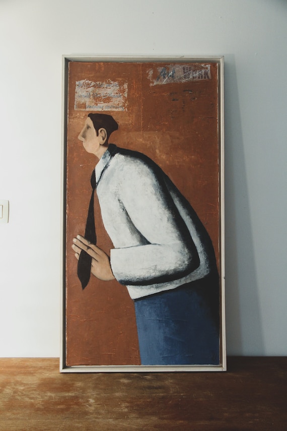 Painting Dupont Belgian Artist Character Series | Etsy