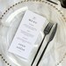 Personalised Place Name Menu Wedding Menu Place Setting Menu Elegant ...