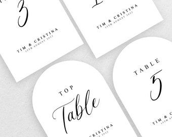 Personalised Printed Wedding Table Numbers - Etsy UK