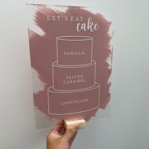 Personalised Cake Menu Sign Acrylic Cake Menu Sign Wedding - Etsy UK