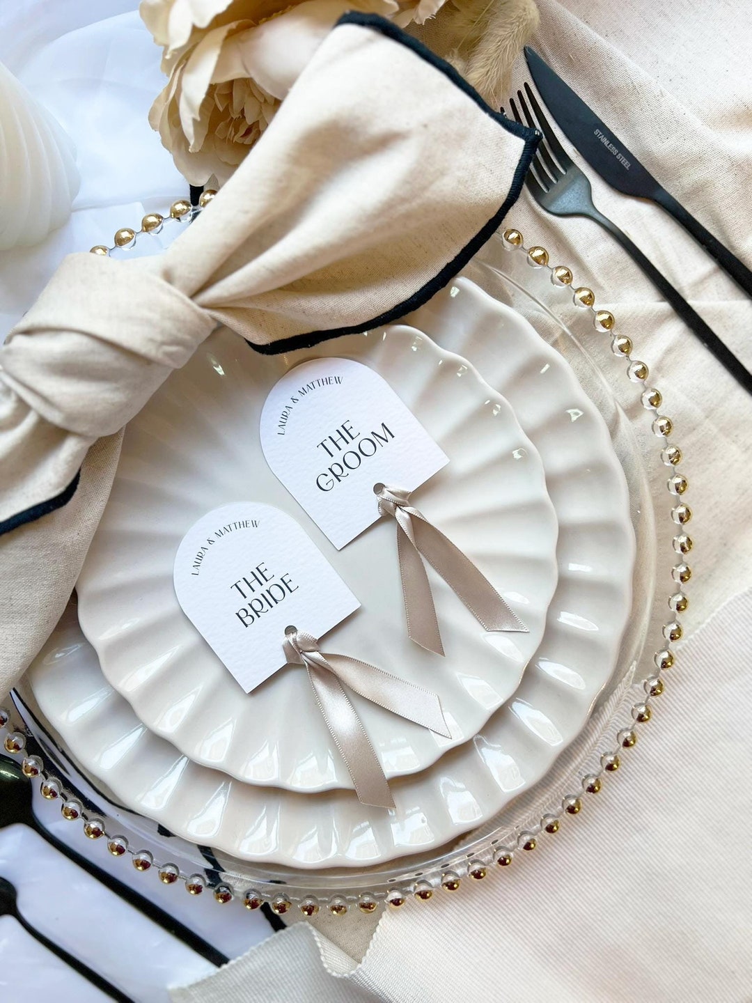 Personalised Wedding Place Names | Place Setting | Wedding Place ...