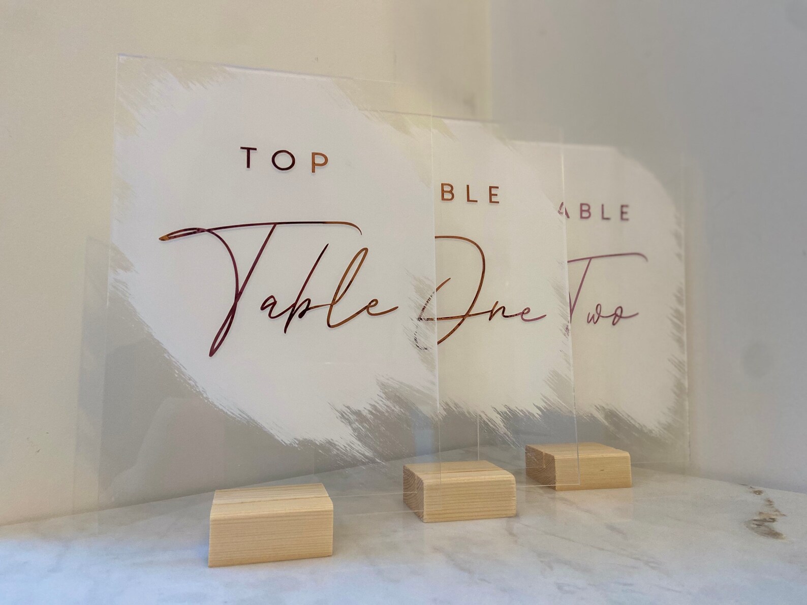 Personalised Rectangle Table Numbers Acrylic Table Numbers - Etsy UK