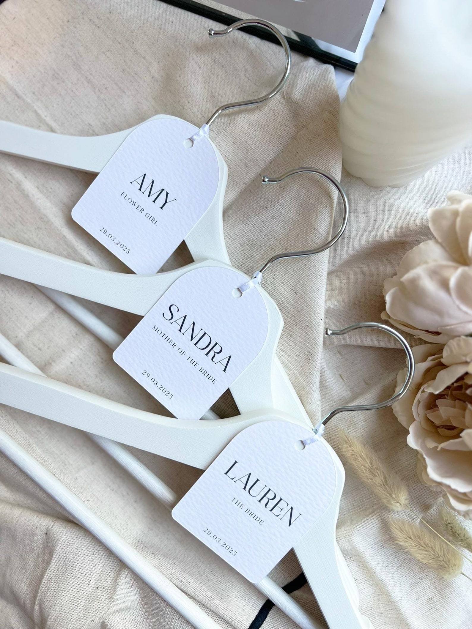 Personalised Hanger Tags | Hanger Place Cards | Hanger Place Names ...