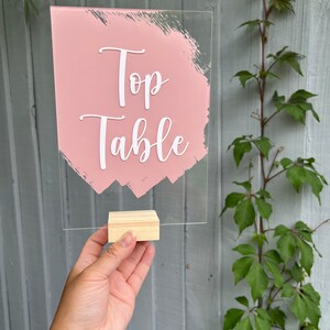 Personalised Rectangle Table Numbers Acrylic Table Numbers Wedding ...