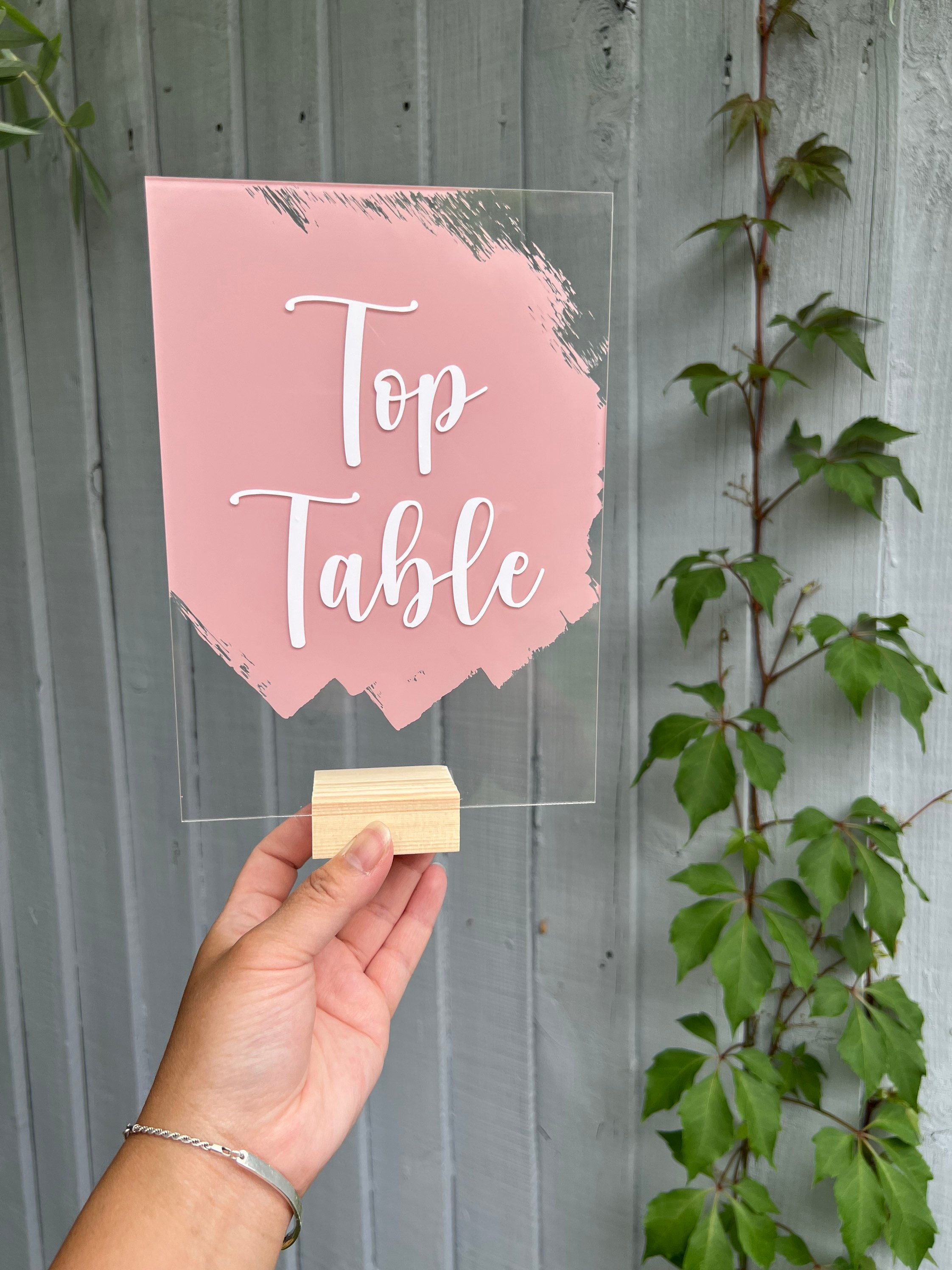 Personalised Rectangle Table Numbers Acrylic Table Numbers - Etsy UK