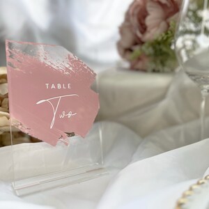 Personalised Rectangle Table Numbers | Acrylic Table Numbers | Wedding ...
