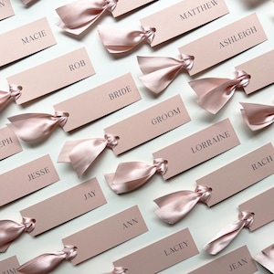 Personalised Wedding Place Names | Ribbon Place Names | Name Cards ...