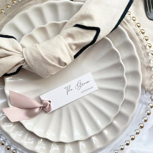 Personalised Wedding Place Names | Ribbon Place Names | Name Cards ...