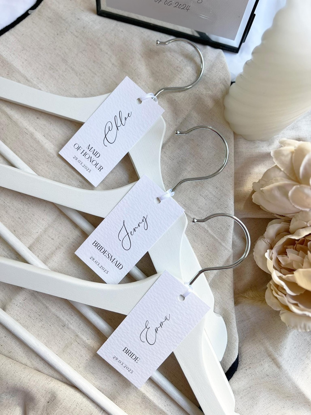 Personalised Hanger Tags | Hanger Place Cards | Hanger Place Names ...