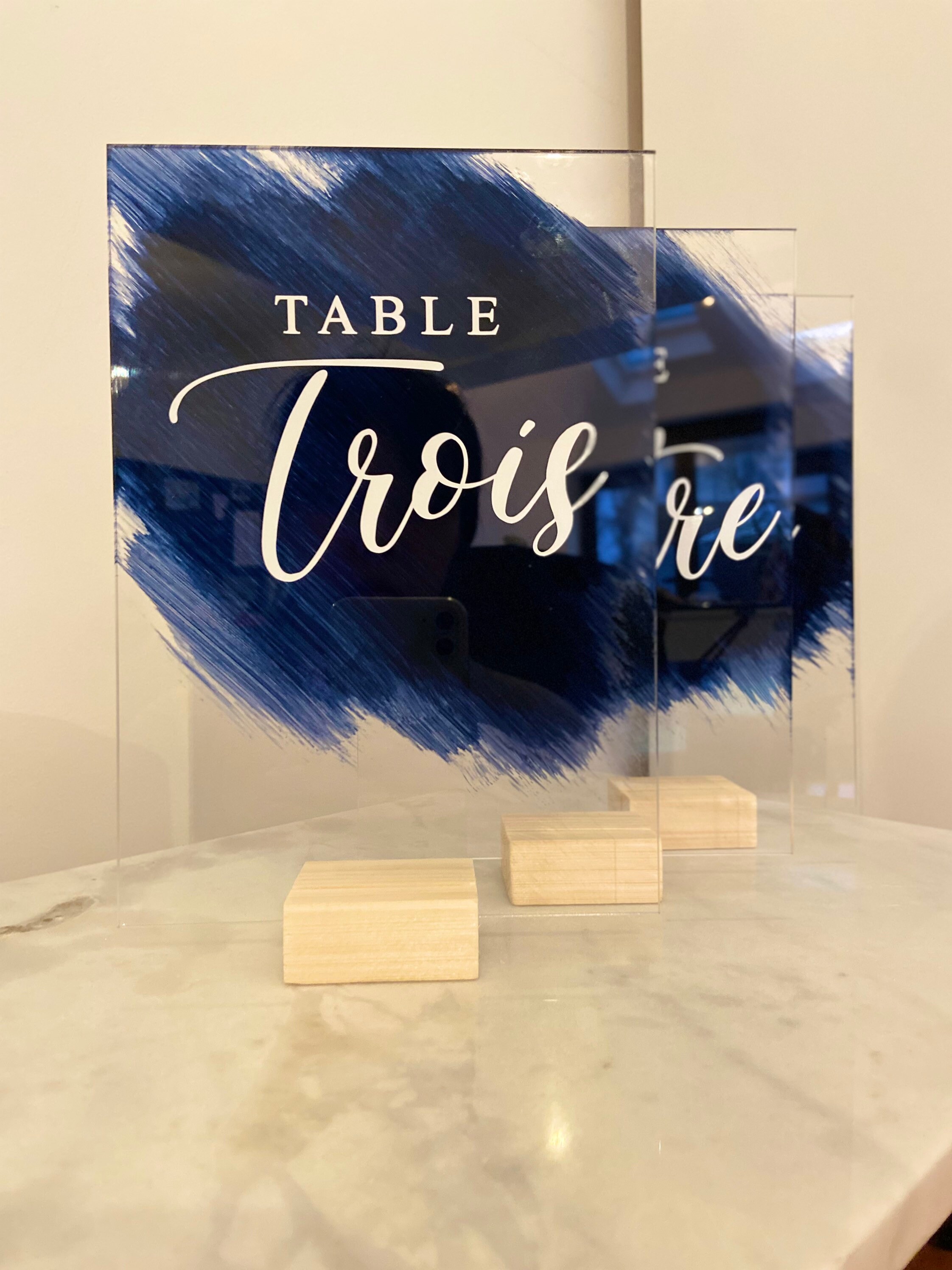 Personalised Rectangle Table Numbers Acrylic Table Numbers | Etsy UK