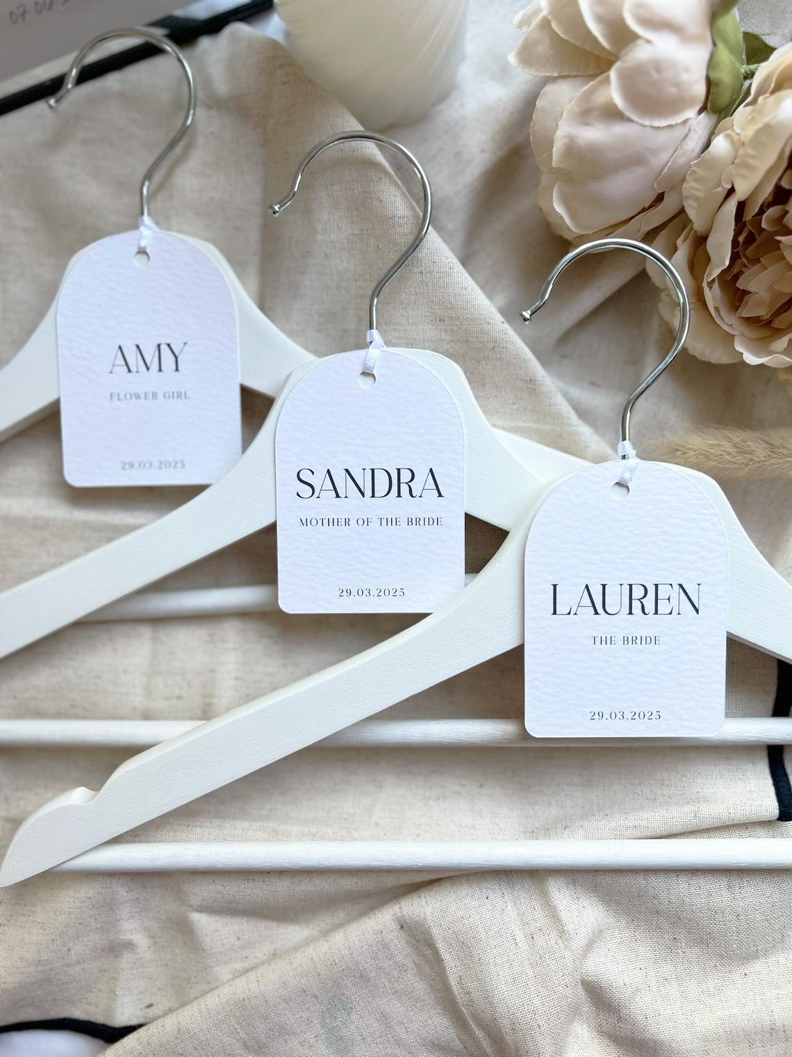 Personalised Hanger Tags | Hanger Place Cards | Hanger Place Names ...