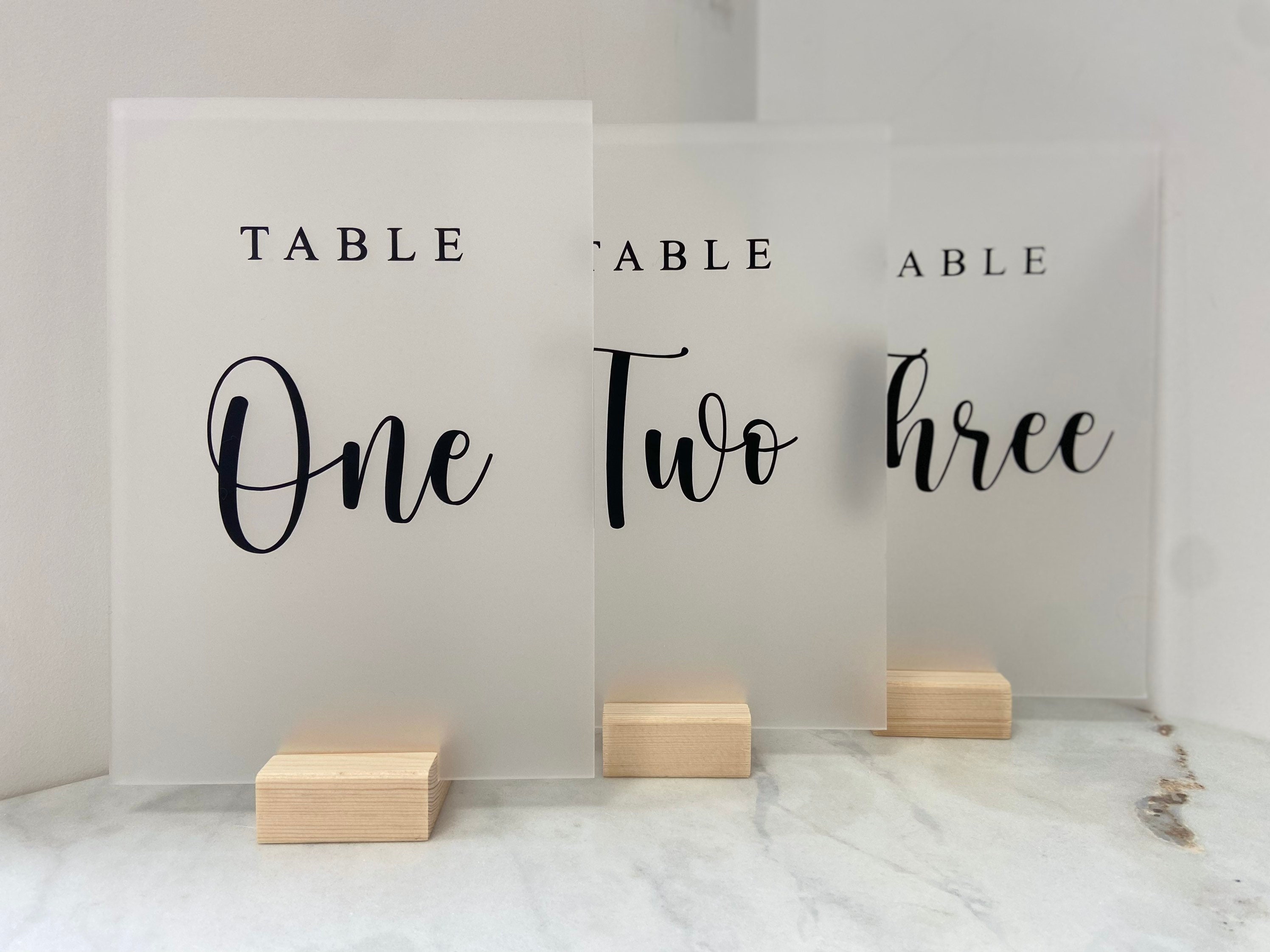 Personalised Rectangle Table Numbers Acrylic Table Numbers - Etsy UK