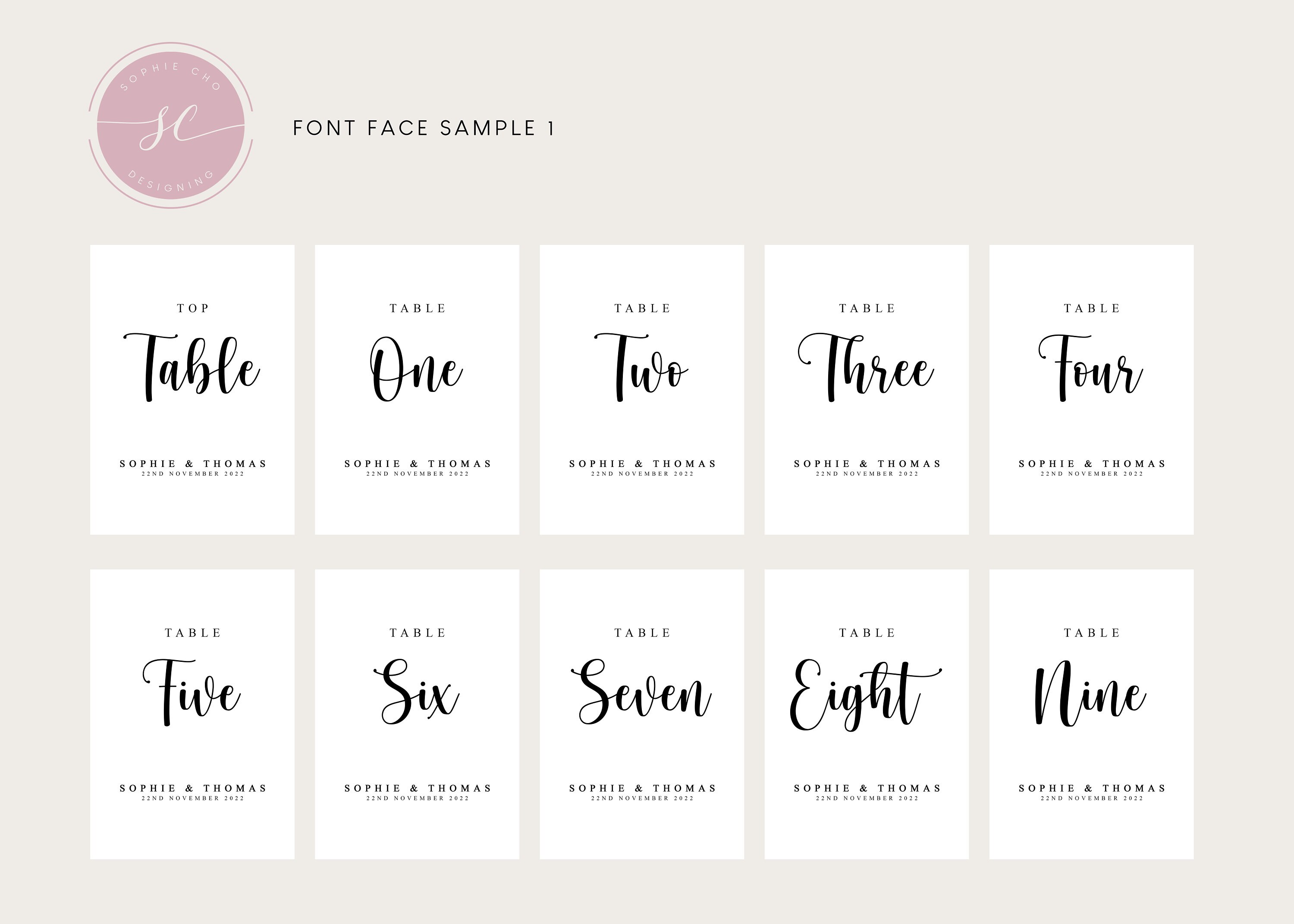 Personalised Printed Wedding Table Numbers Cardstock Table - Etsy UK