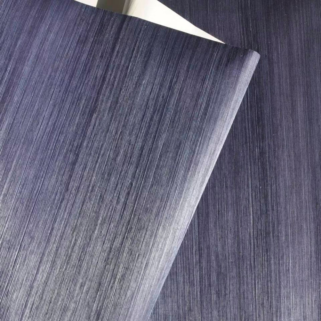 Navy Blue Sisal Grasscloth Wallpaper: Retro Woven Wallcovering - Etsy