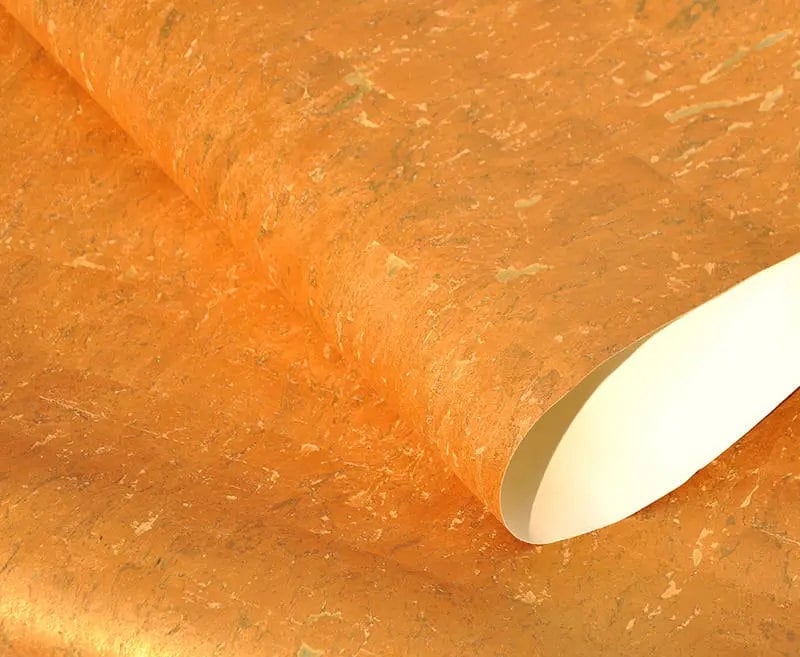 Rich Gold Cork Wood Veneer Wallpaper/cork Wallcovering/non Woven ...