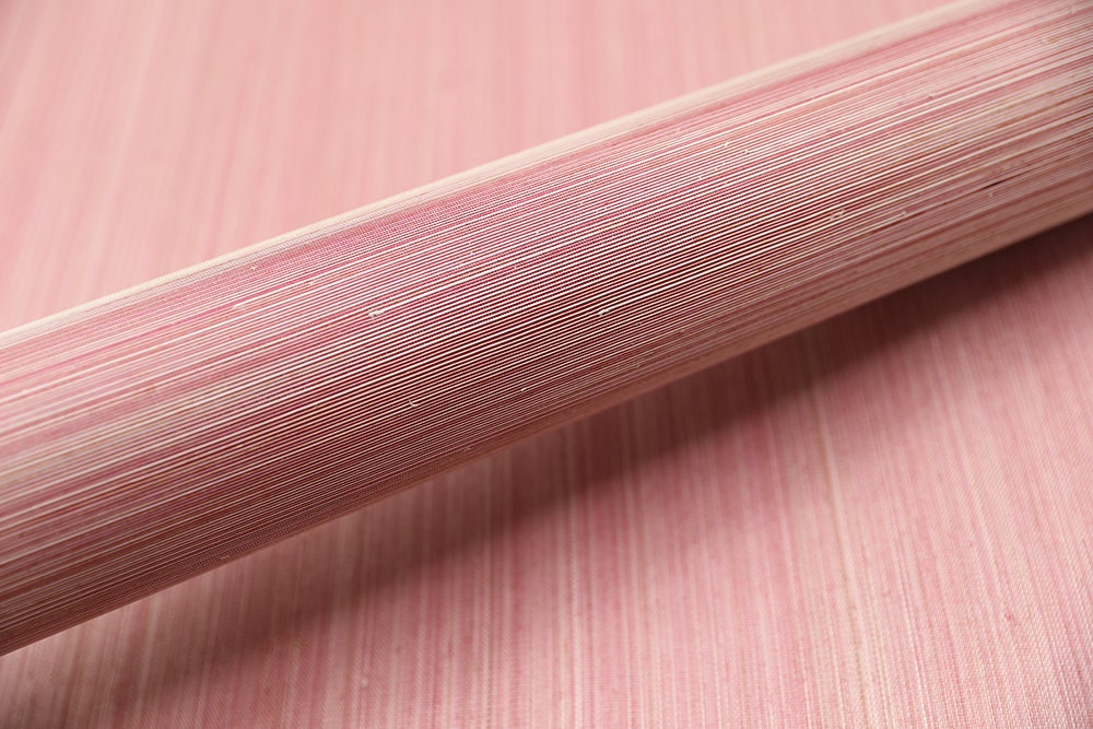 Old Rose Pink Woven Sisal Grasscloth Wallpaper/pink Grasscloth ...