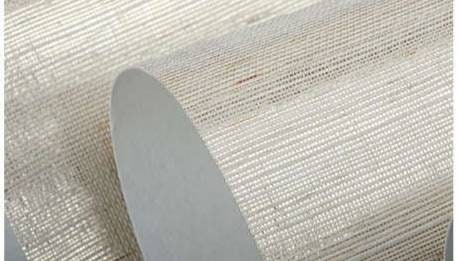 White Sisal Grasscloth Wallpaper: Metallic Silver Woven Wallcovering - Etsy