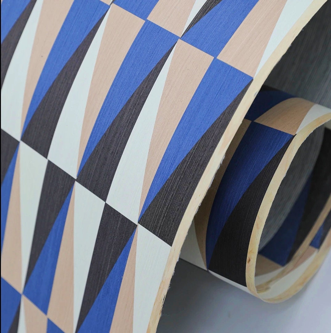 Geometric Pattern Wood Veneer for Covering Furniture/table Top Size ...