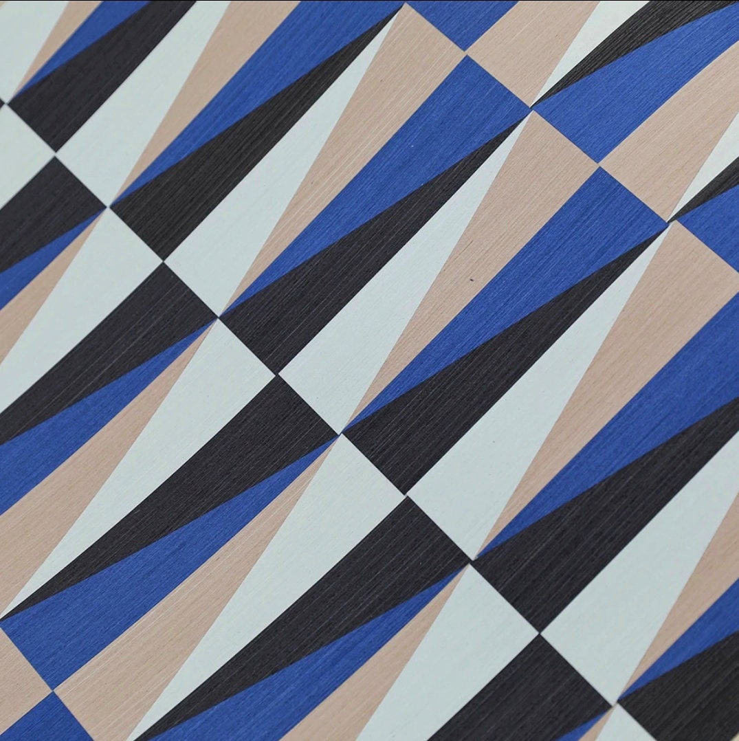 Geometric Oak Wood Veneer: Dyed Pattern Furniture Covering - Etsy