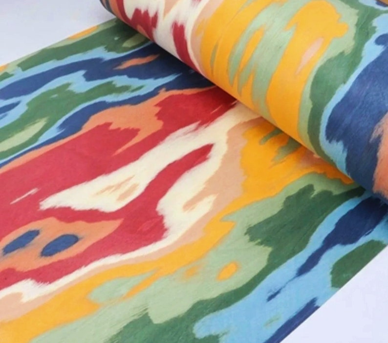Rainbow Dyed Oak Wood Veneer: Mid-century Modern Furniture Covering - Etsy