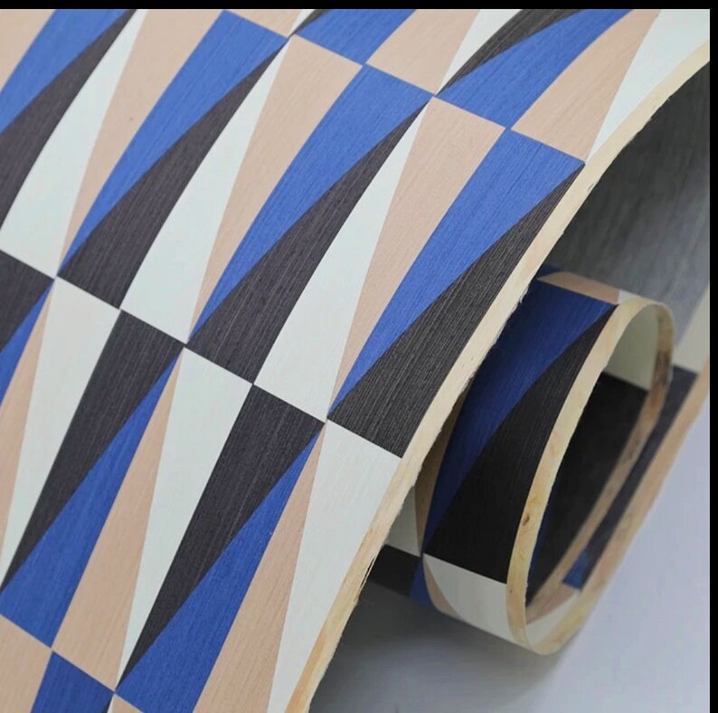 Geometric Pattern Wood Veneer for Covering Furniture/table Top Size ...