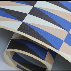 Geometric Pattern Wood Veneer for Covering Furniture/table Top Size ...