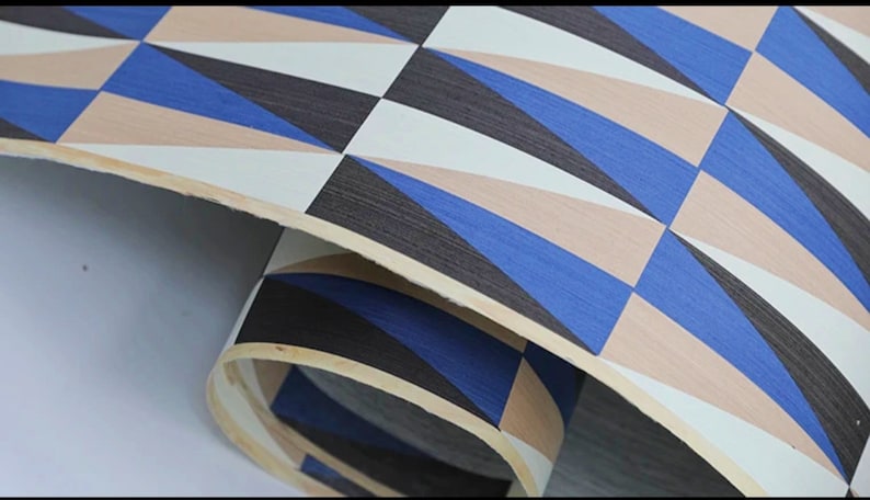 Geometric Pattern Wood Veneer for Covering Furniture/table Top Size ...