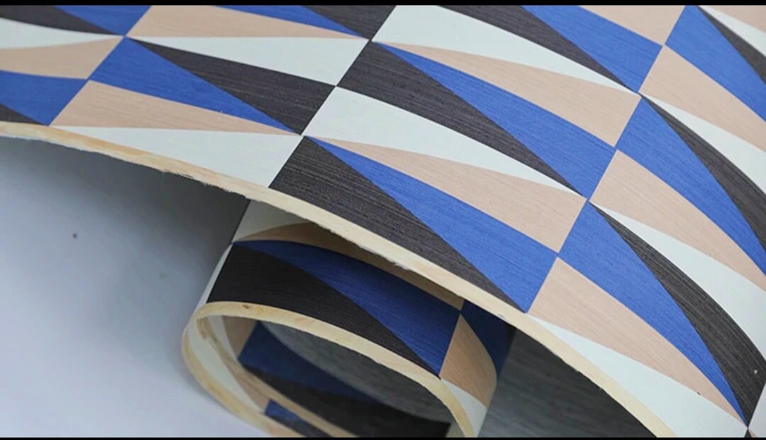 Geometric Pattern Wood Veneer for Covering Furniture/table Top Size ...
